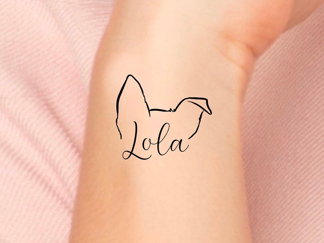 Custom Dog Ears Temporary Tattoo - Etsy