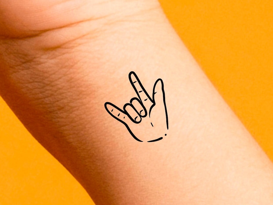 I Love You Temporary Tattoo / ILY Sign Language Tattoo - Etsy