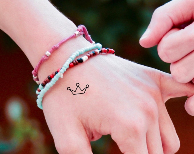 Crown of Thorns Temporary Tattoo Sticker set of 2 - Etsy