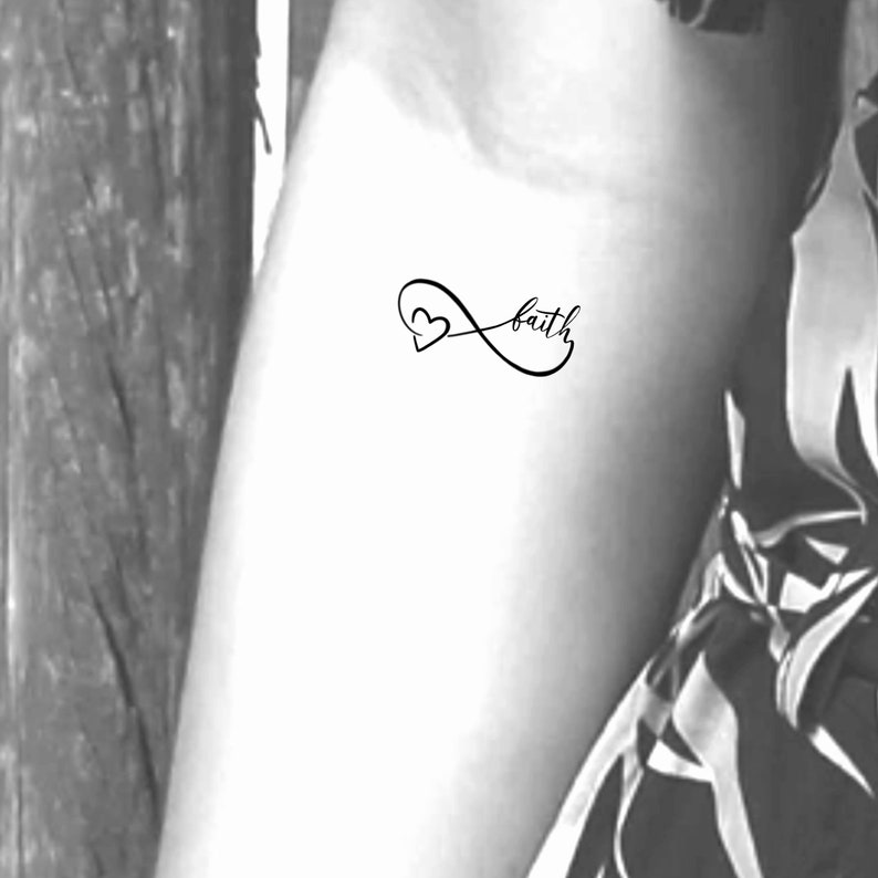 Infinity Faith Temporary Tattoo / Infinity Tattoo / Religious - Etsy