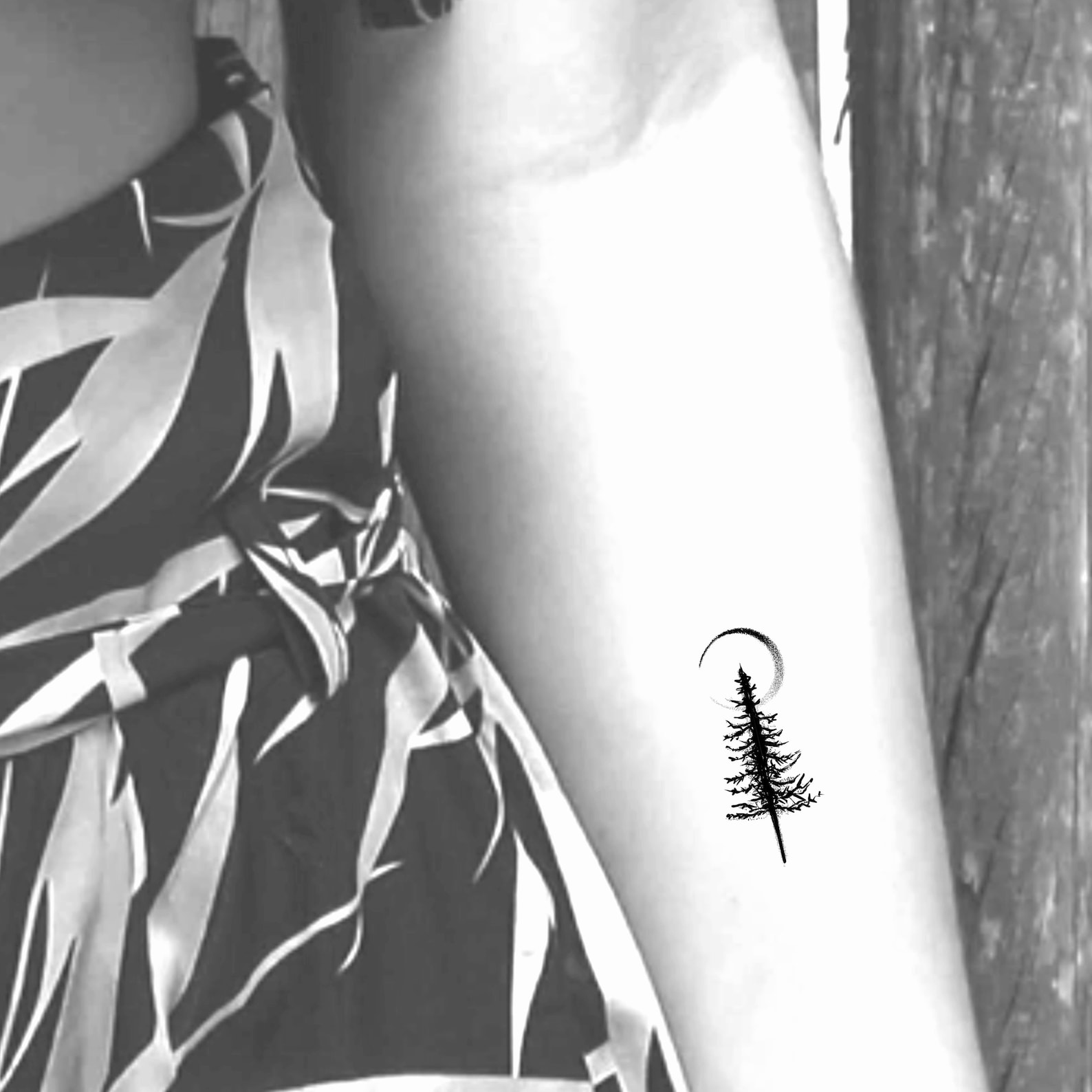 Moon Tree Temporary Tattoo - Etsy