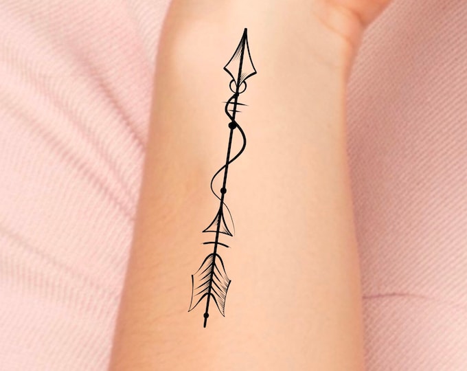 Broken Arrow Temporary Tattoo Sticker set of 4 - Etsy