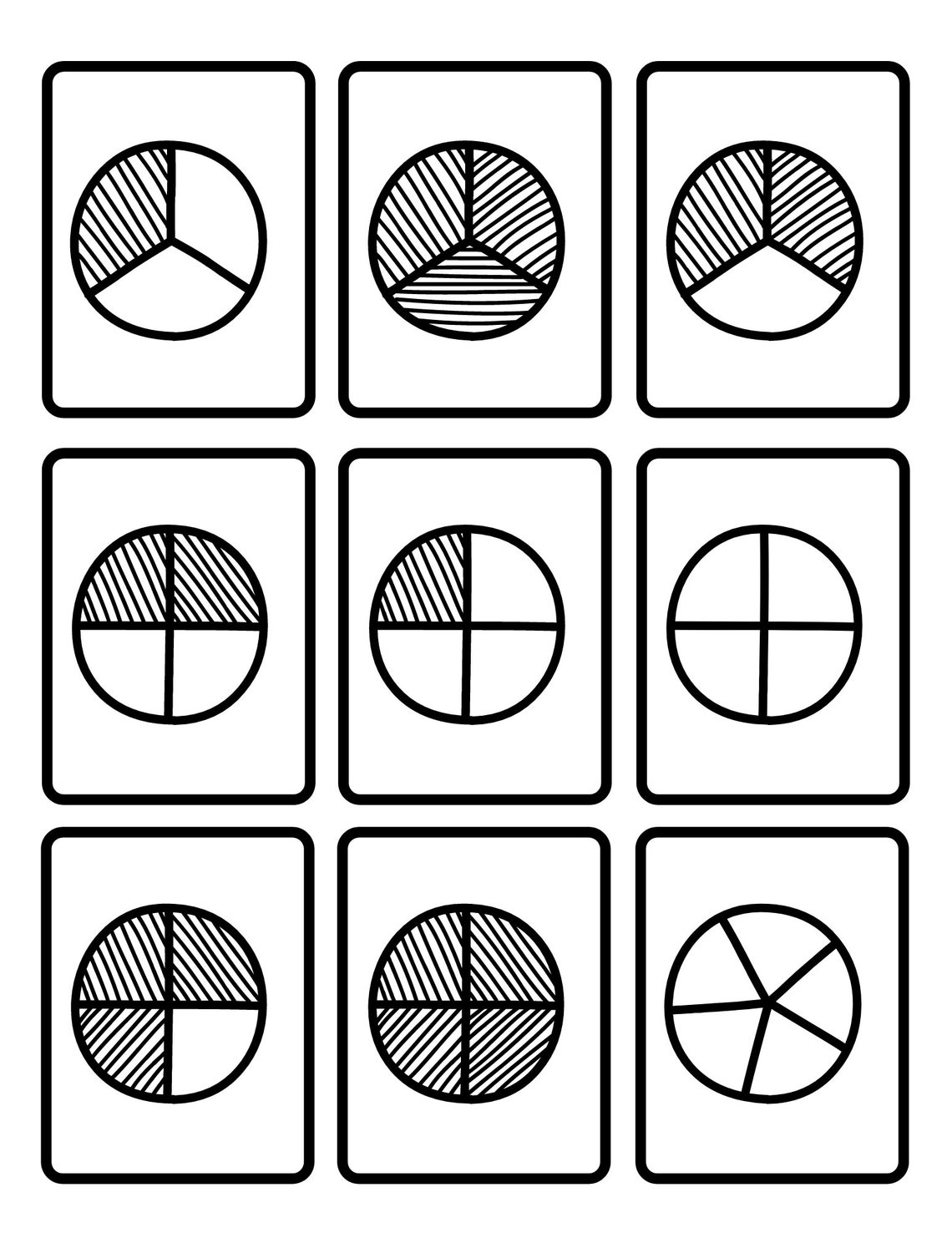 Fractions Bingo Math Printable. Educational Games - Etsy