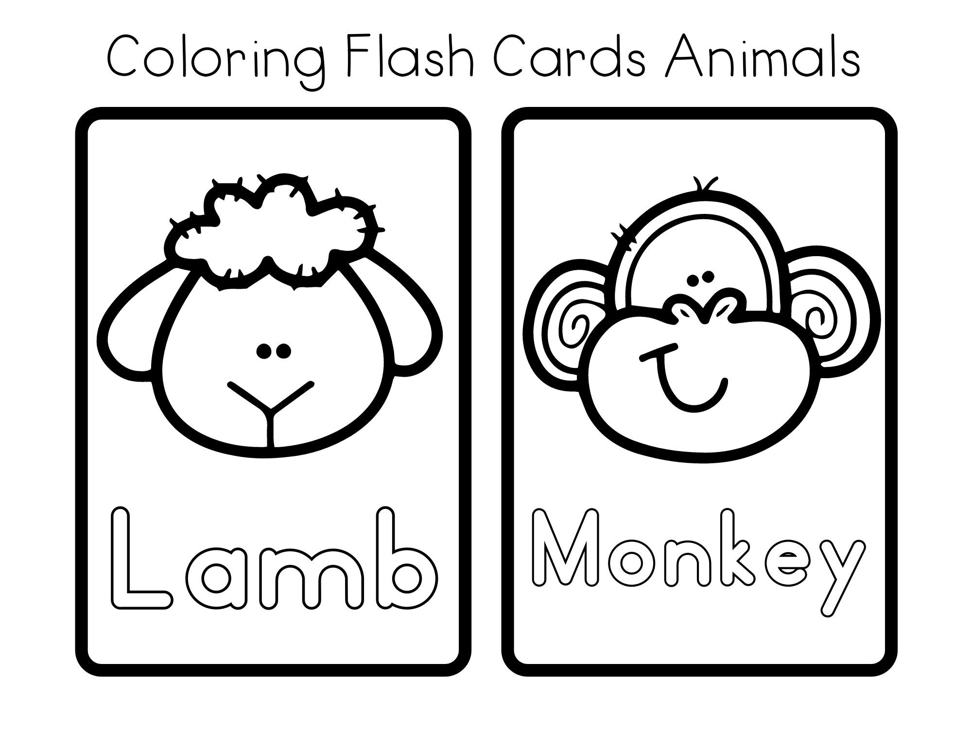 Tarjetas para colorear imprimibles con animales - Etsy España