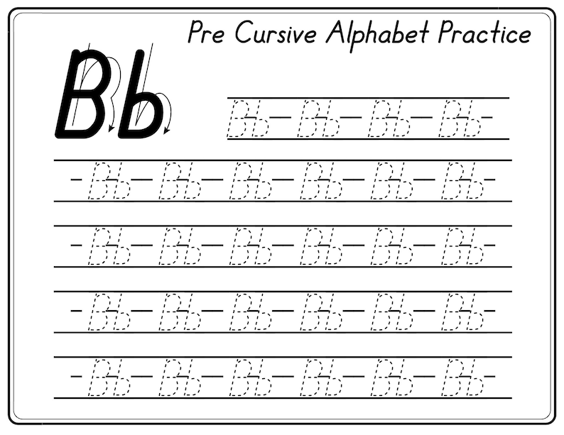 Pre Cursive Handwriting Practice - Etsy