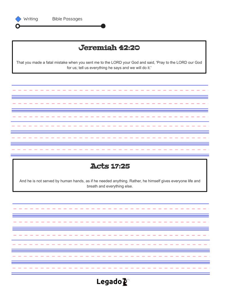 Bible Copy Work Worksheets Printable - Etsy