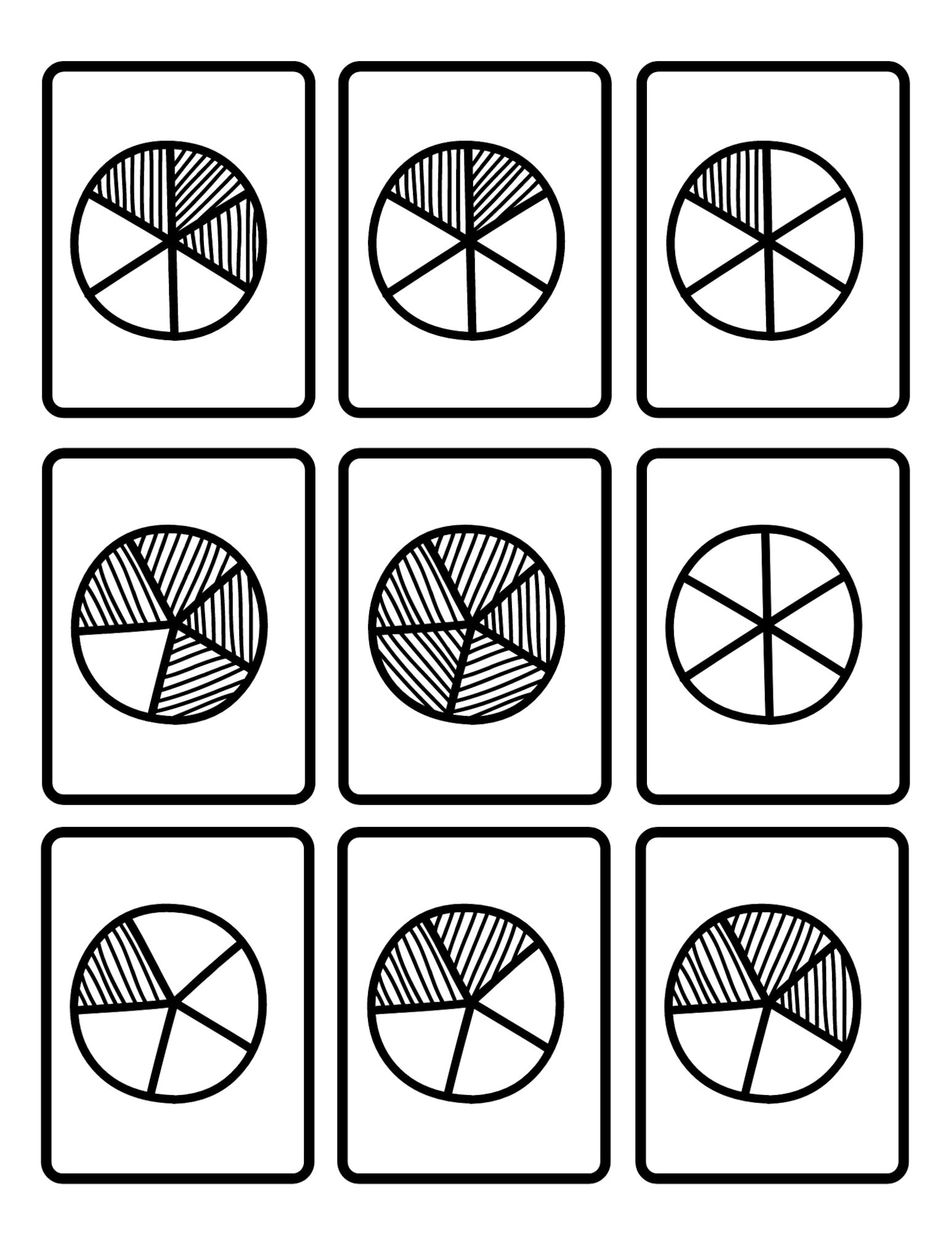Fractions Bingo Math Printable. Educational Games - Etsy