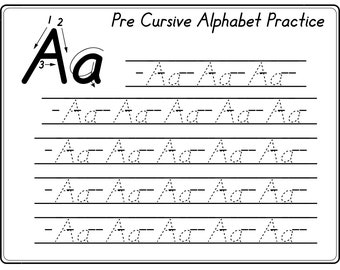 Bold Cursive Handwriting Worksheets Cursive Practice - Etsy