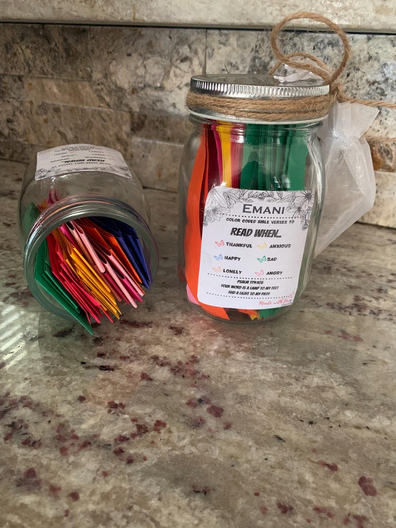 Bible Verse Jar, Encouragement Jar, Christian Gift for Him, Her ...