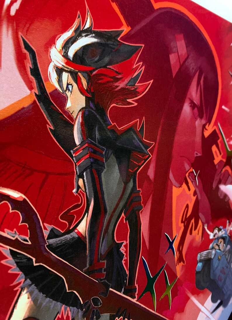 Ryuko Foil Print Kill La Kill Fanart Wall Art - Etsy