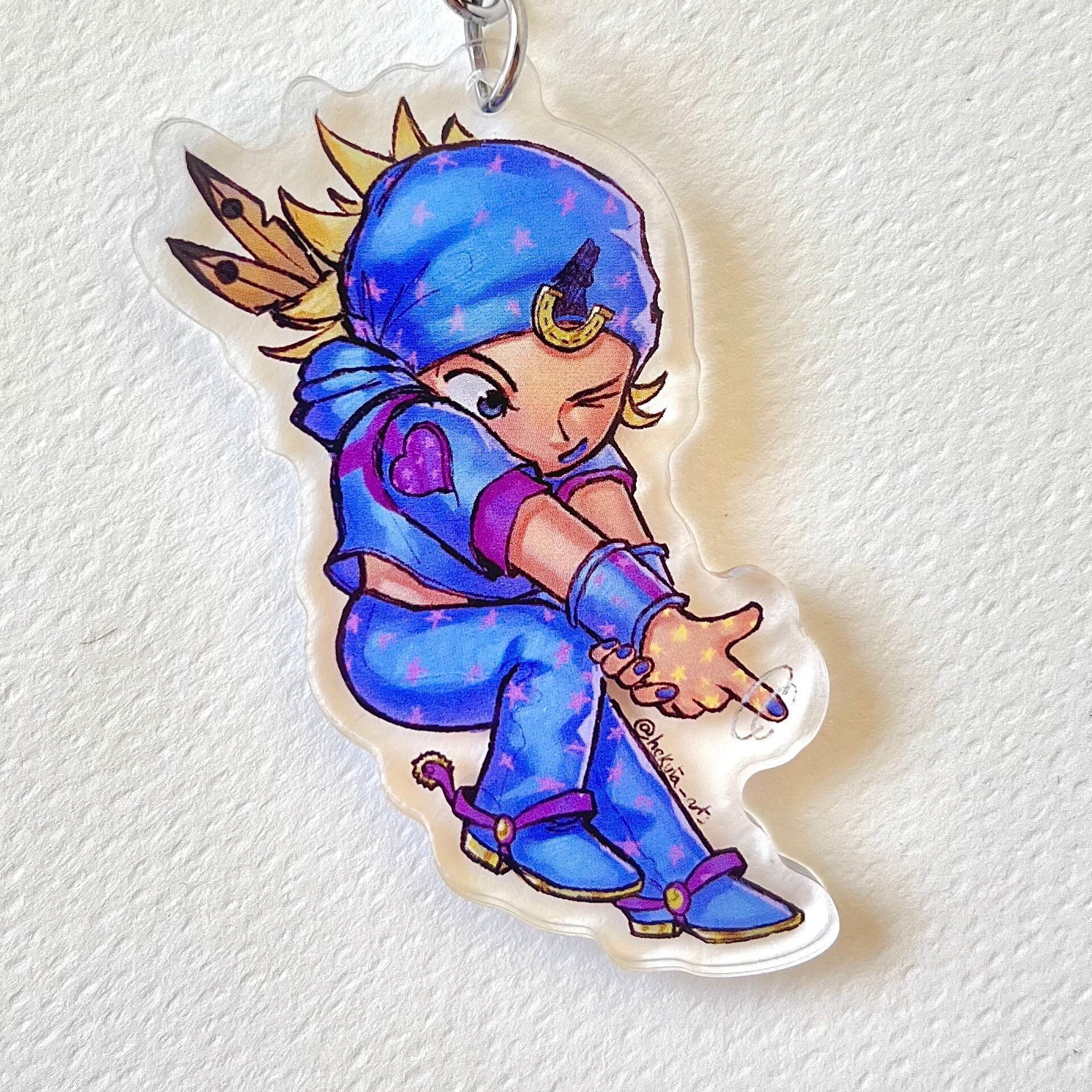 Keychain Johnny Joestar Gyro Zeppeli Steel Ball Run Charm Chibi Cute 6 ...