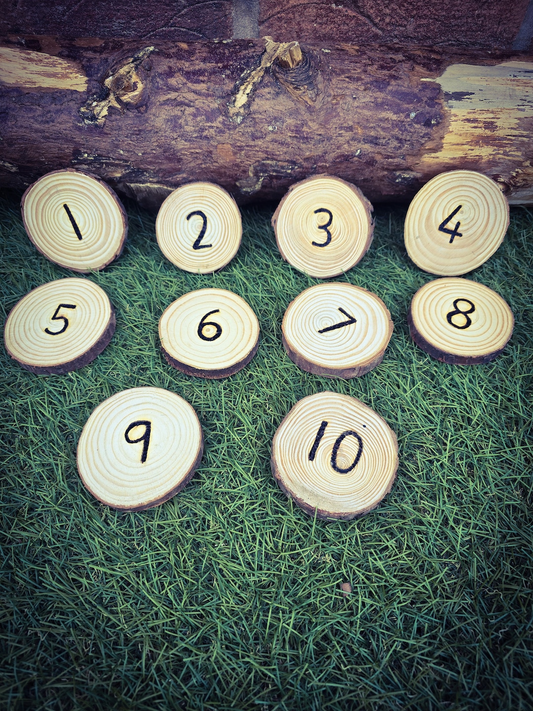 Subitising Number Log Slices - Etsy