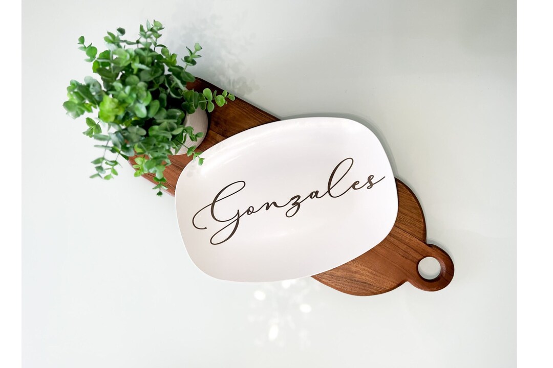 Personalized Serving Platter, Custom Party Plate With Family Name ...