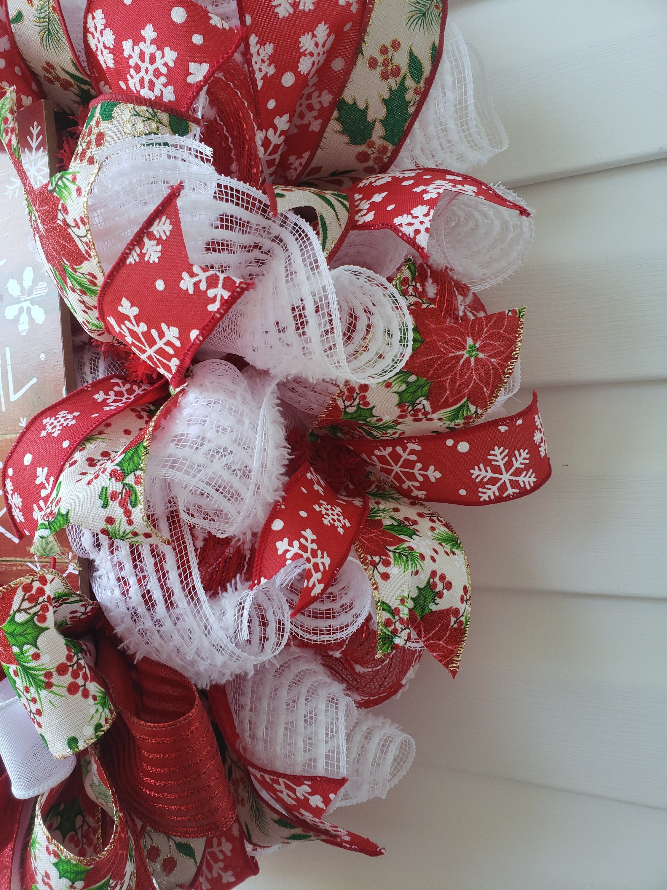 Christmas Holiday Front Door Decor Hanger Wall Hanging - Etsy