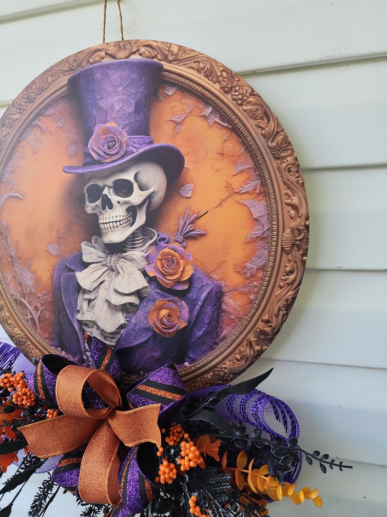 Halloween Skeleton Door Hanger Wall Hanging Front Door - Etsy