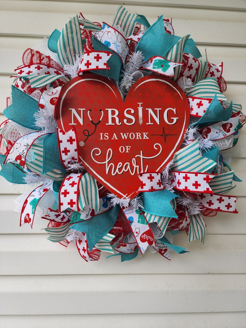 Nurse Healthcare Front Door Wreath Wall Hanging Door Decor - Etsy