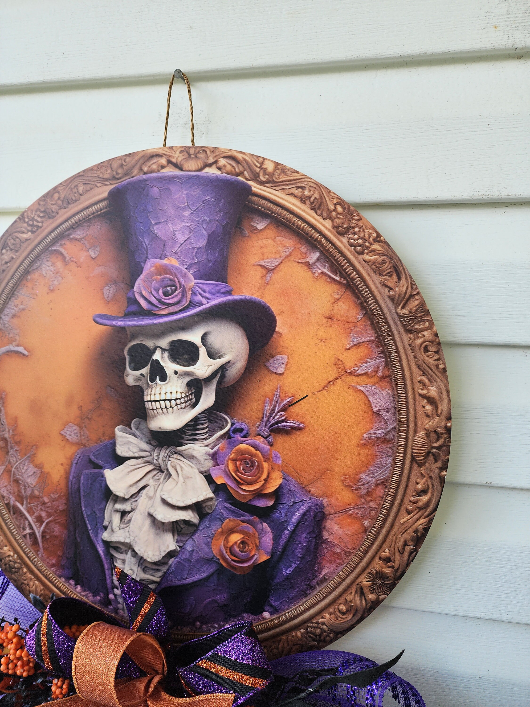 Halloween Skeleton Door Hanger Wall Hanging Front Door - Etsy