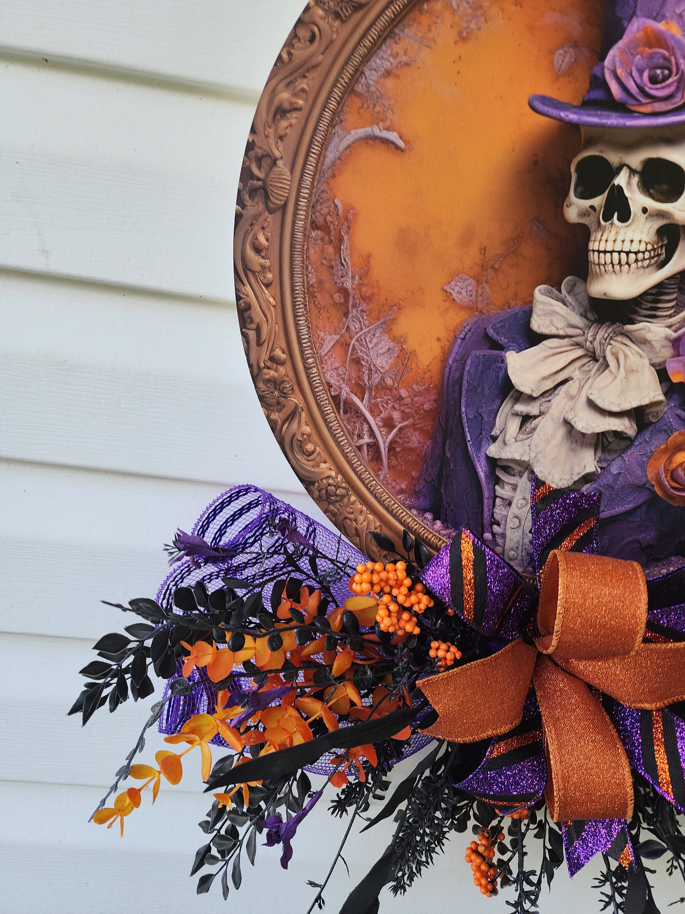Halloween Skeleton Door Hanger Wall Hanging Front Door - Etsy