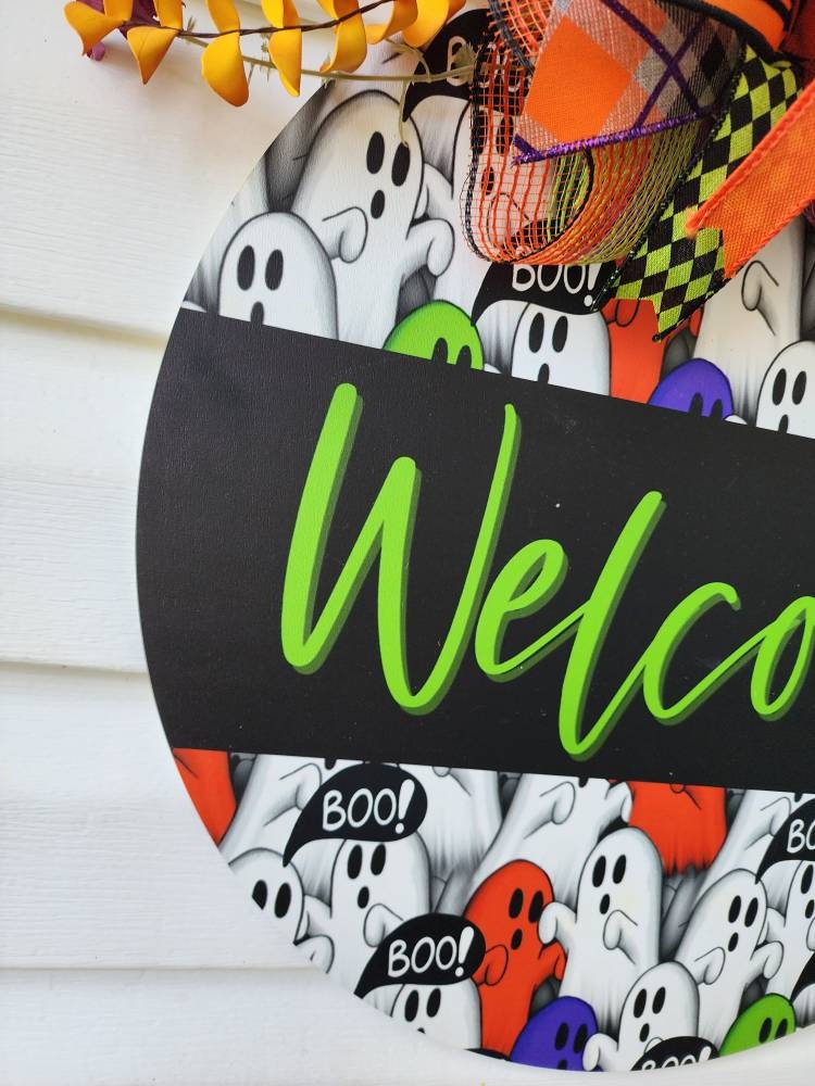 Halloween Ghost Door Hanger Wall Hanging Front Door Outdoor - Etsy