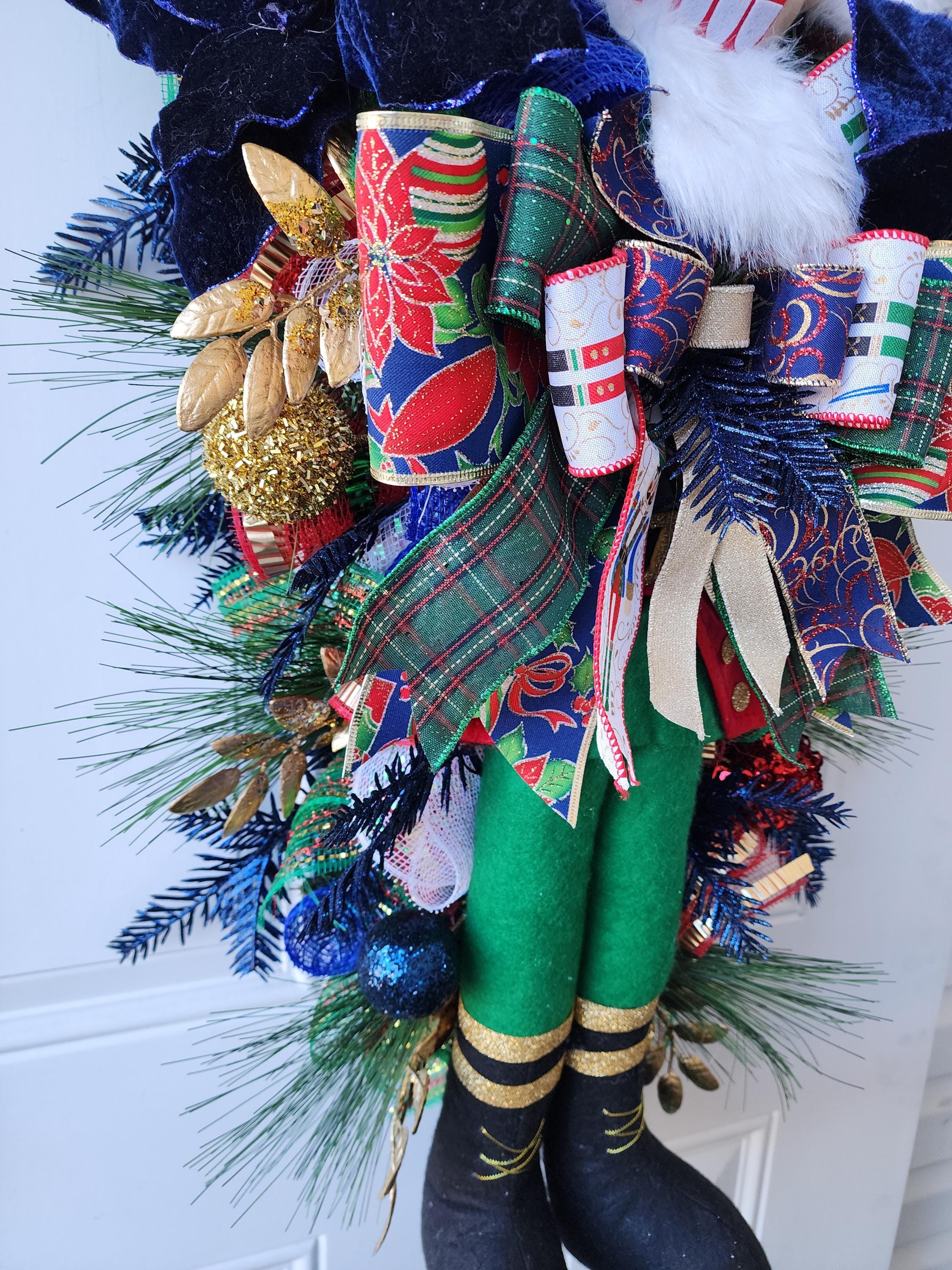 Christmas Nutcracker Large Whimsical Front Door Decor Swag, Door Hanger ...