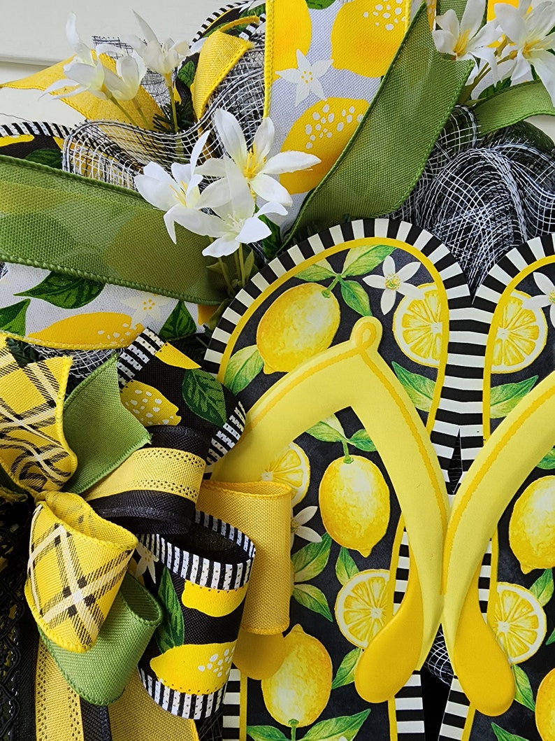 Lemon Flip Flop Summer Wreath: Farmhouse Fruit Door Hanger - Etsy