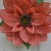Flower Wreath, Peach Front Door Decor, Wall Hanging, Floral Porch ...