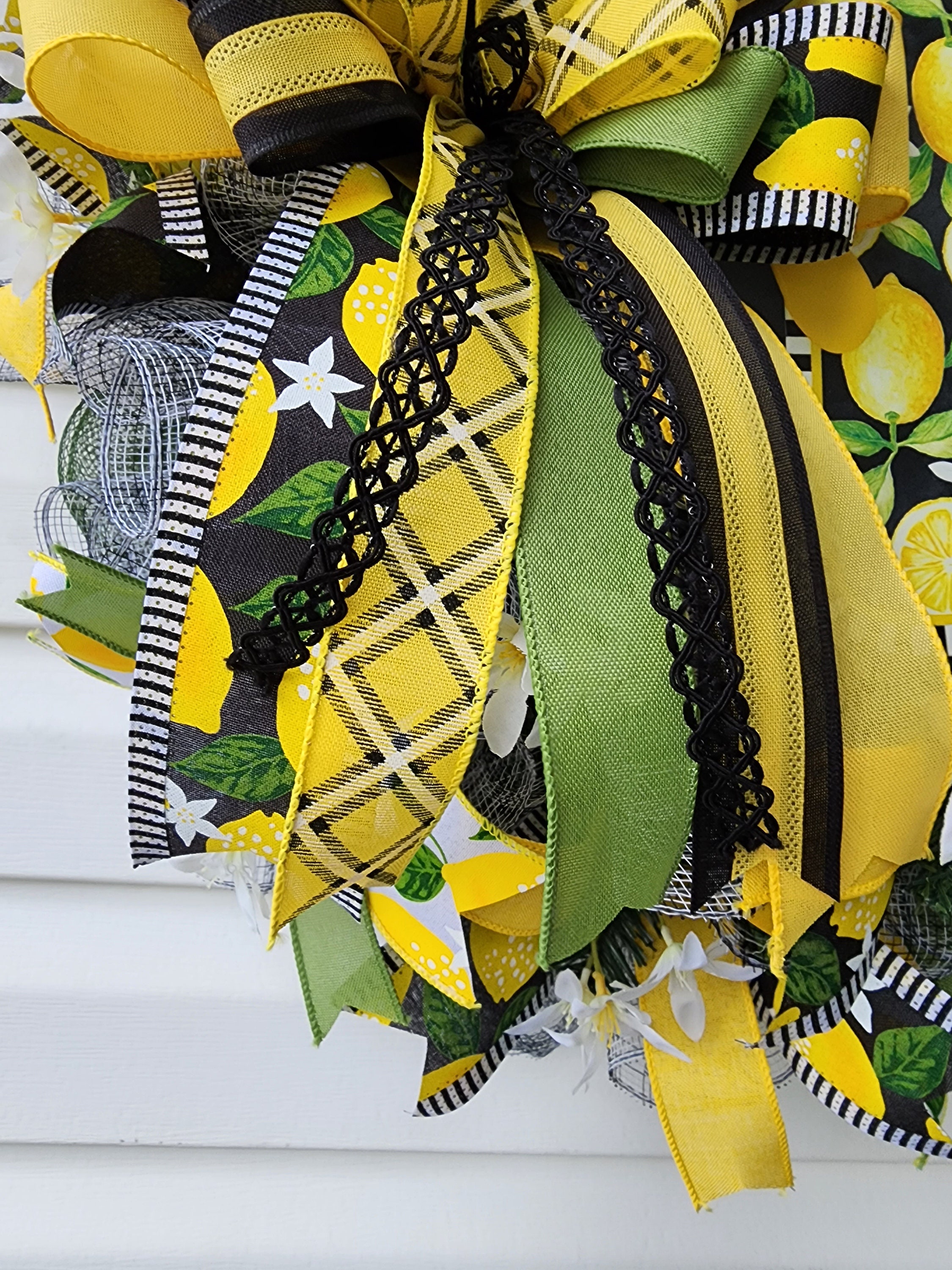 Lemon Flip Flop Summer Wreath Farmhouse Fruit Door Hanger - Etsy