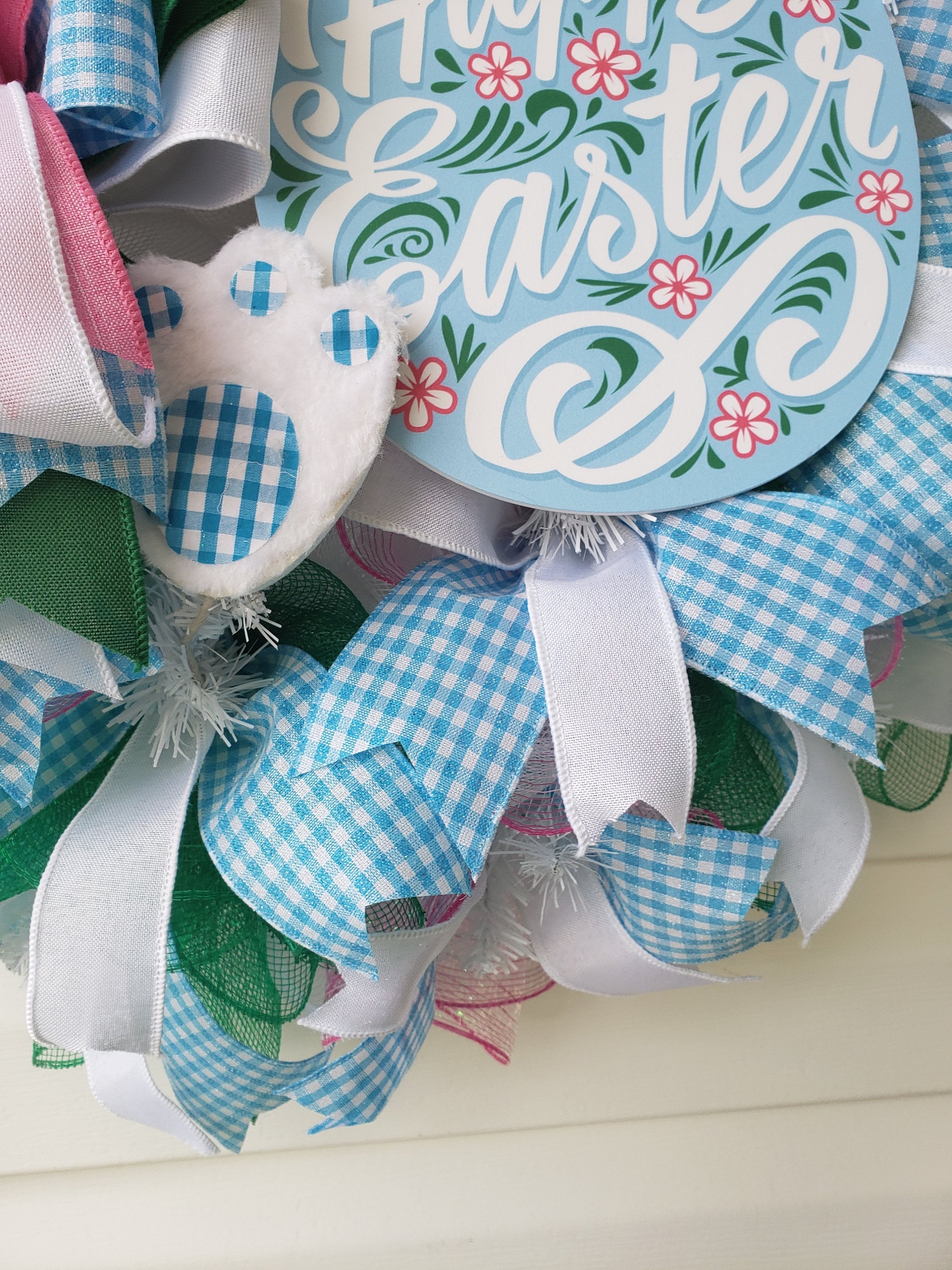 Easter Spring Wreath Door Hanger Wall Hanging - Etsy