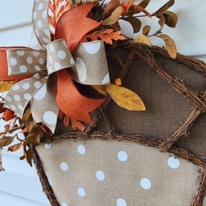 Fall Acorn Autumn Door Hanger Wreath, Thanksgiving Front Door Decor - Etsy