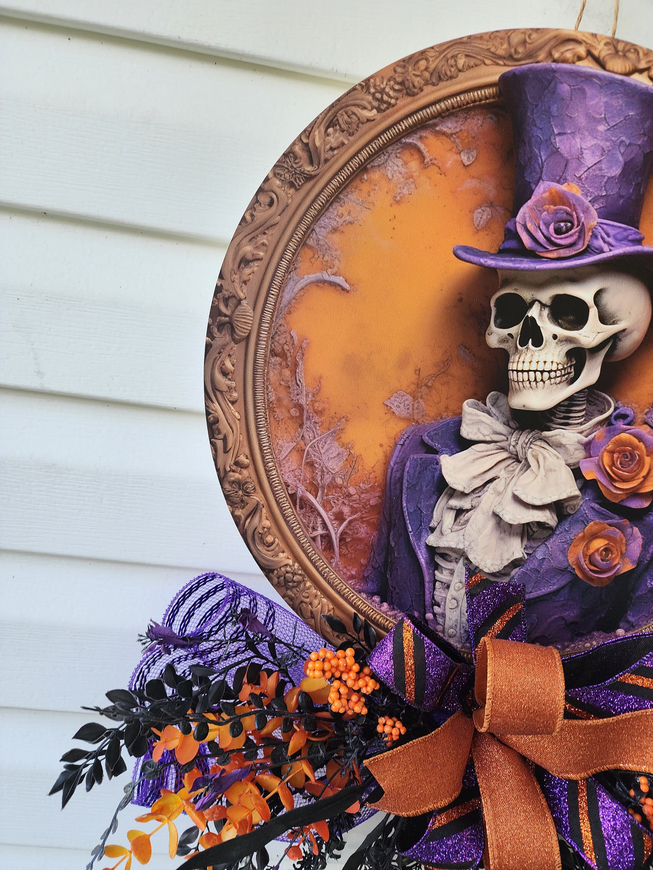Halloween Skeleton Door Hanger Wall Hanging Front Door - Etsy