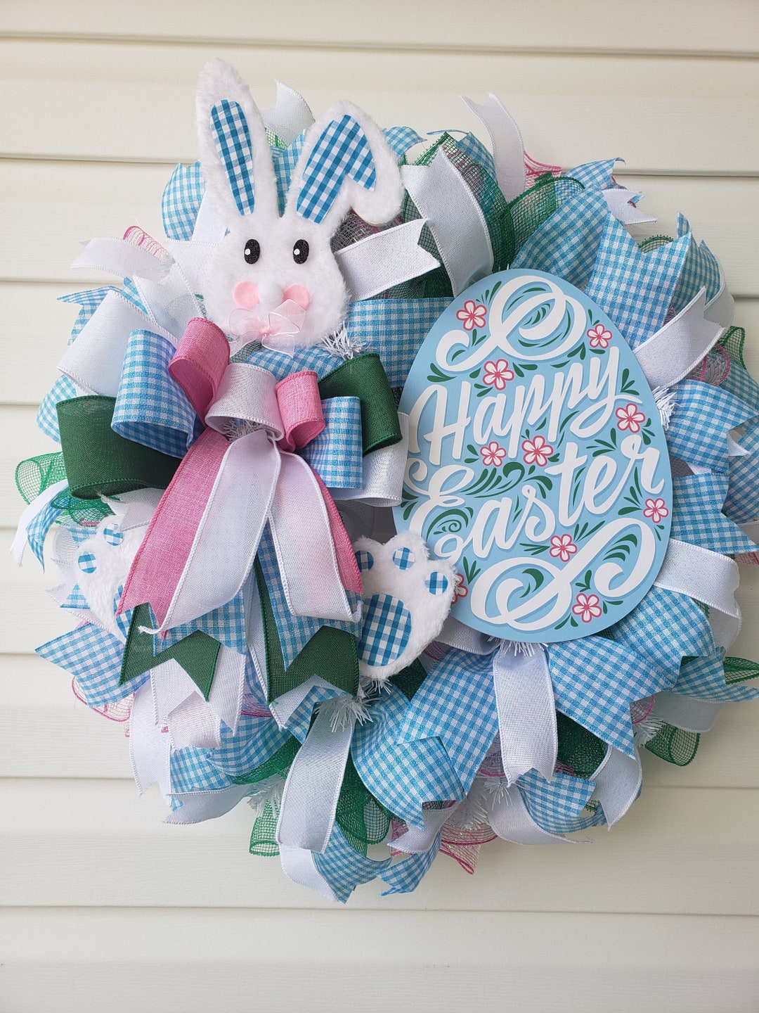 Easter Spring Wreath, Door Hanger Wall Hanging - Etsy
