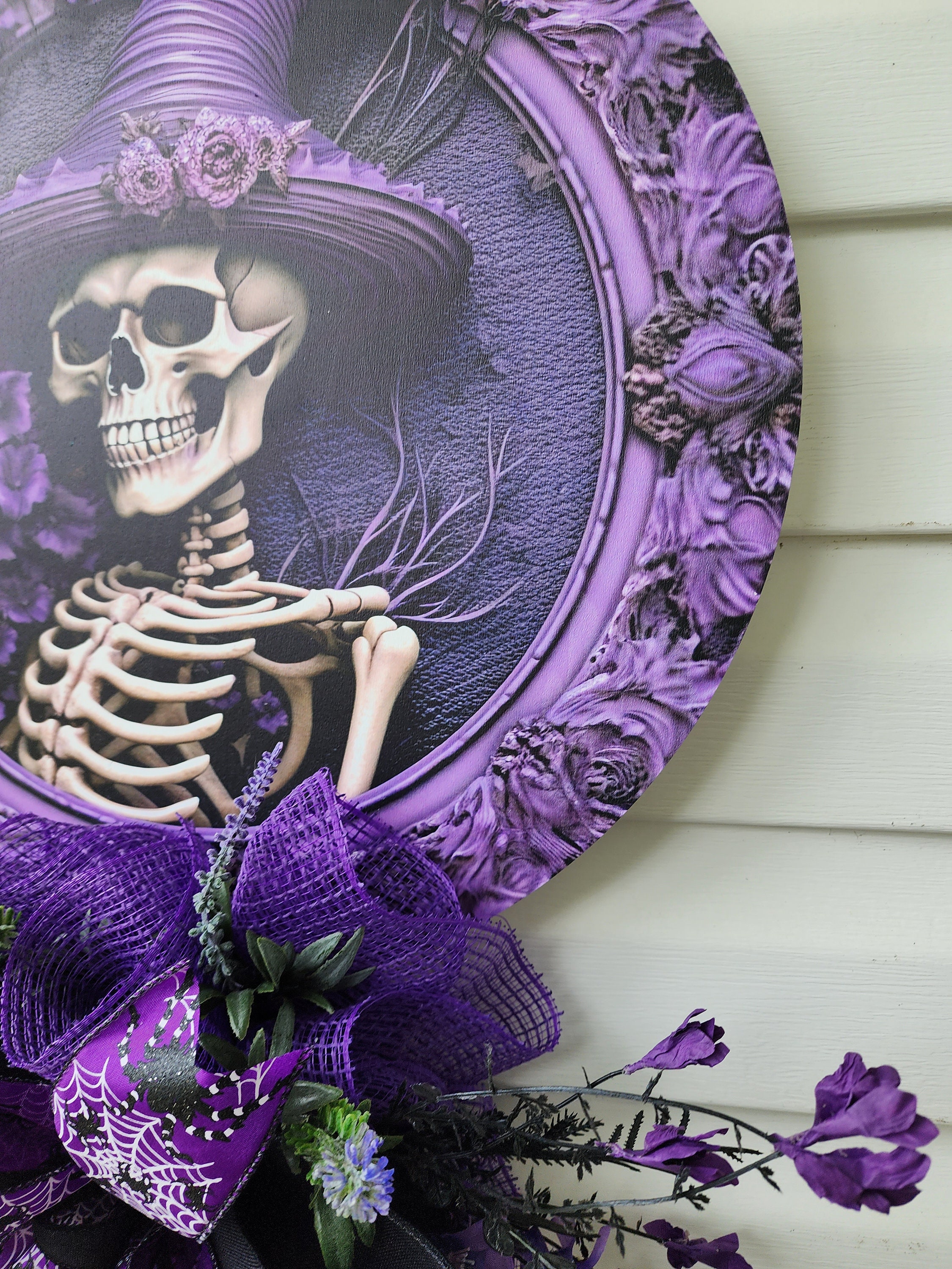 Halloween Skeleton Door Hanger Wall Hanging, Front Door Outdoor Decor ...