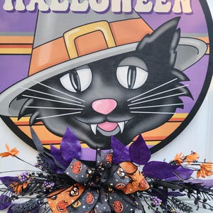 Halloween Black Cat Door Hanger Wall Hanging, Front Door Outdoor Decor ...