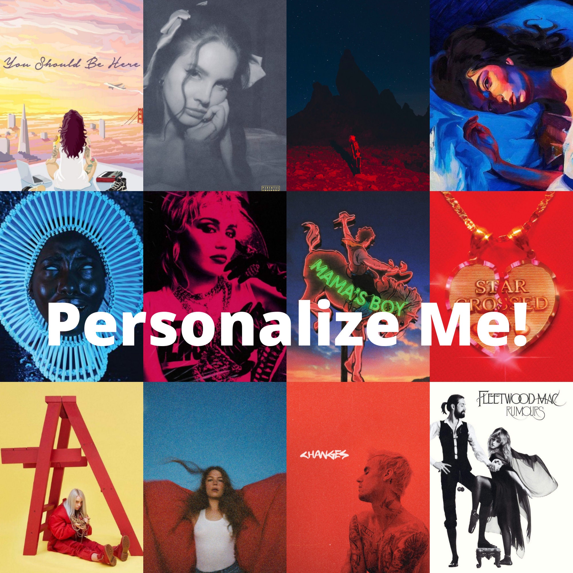 CUSTOM Album Cover Art Wall Collage Kit PHYSICAL PRINTS - Etsy