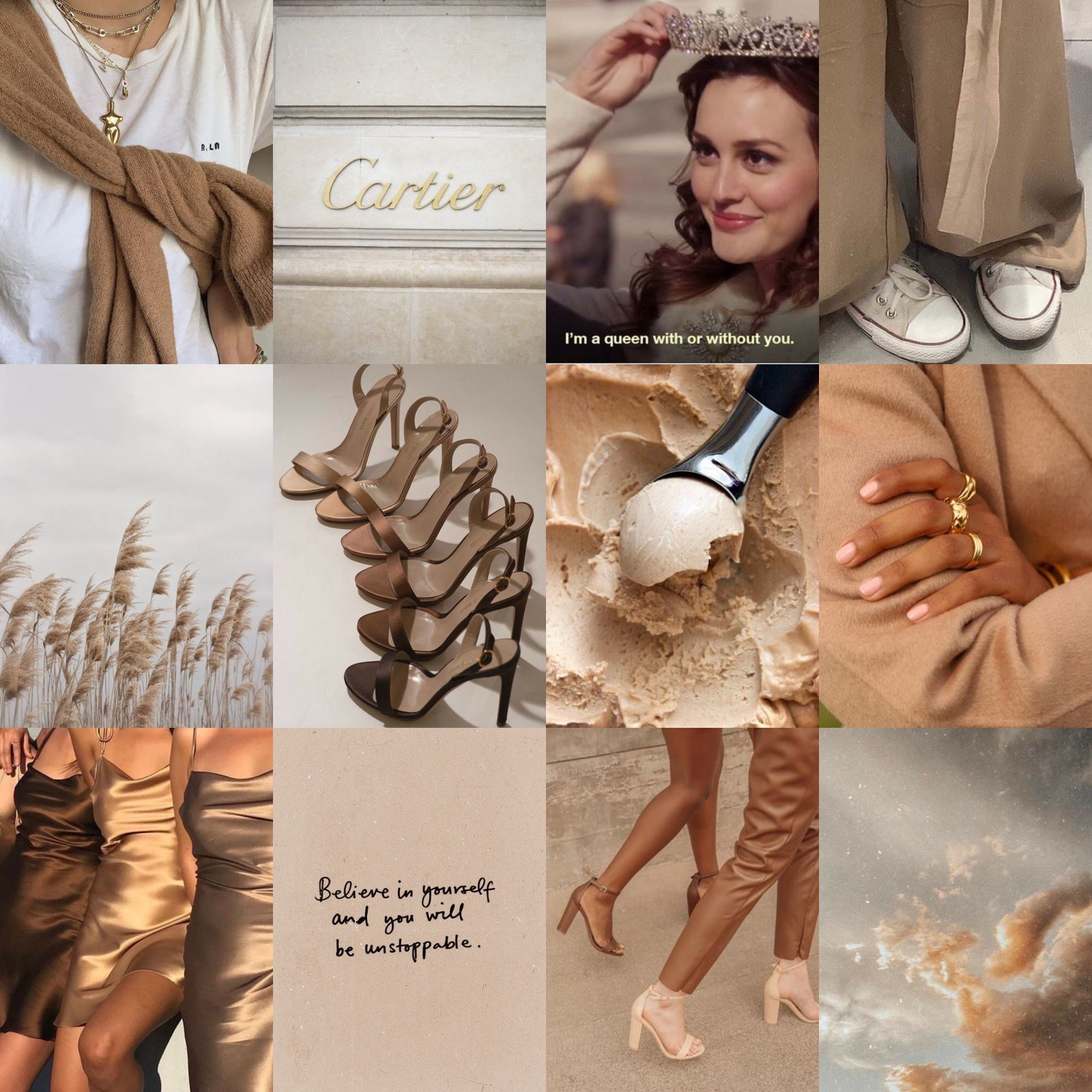 Beige Dreams Aesthetic Wall Collage Beige Boujee Wall Collage - Etsy