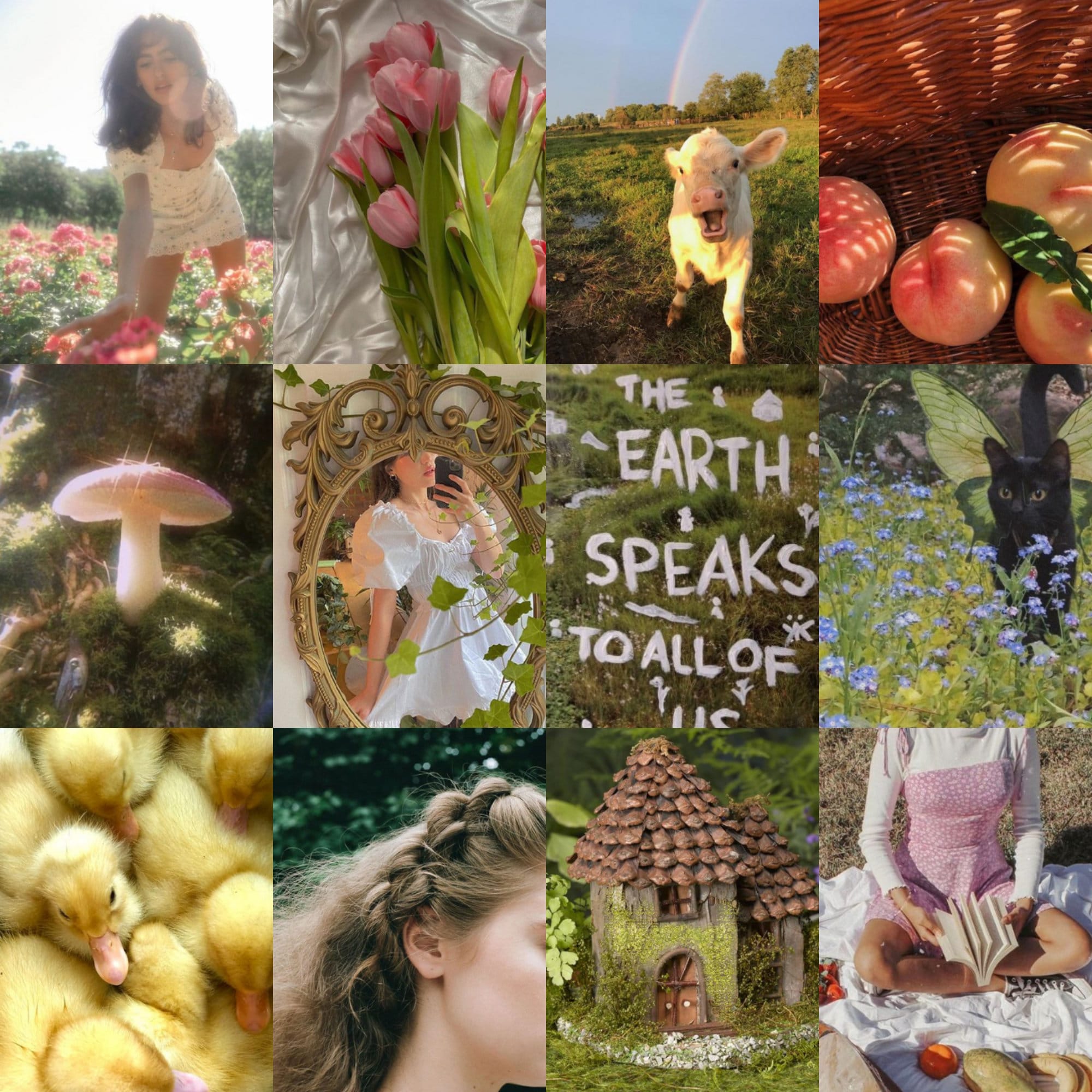 Cottagecore Aesthetic Wall Collage Kit Farm Animals Cute Wall | Etsy