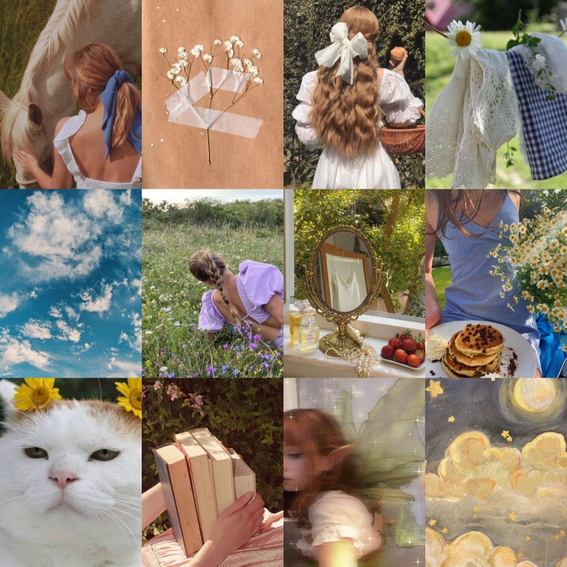 Cottagecore Aesthetic Wall Collage Kit Boerderij Dieren Etsy België