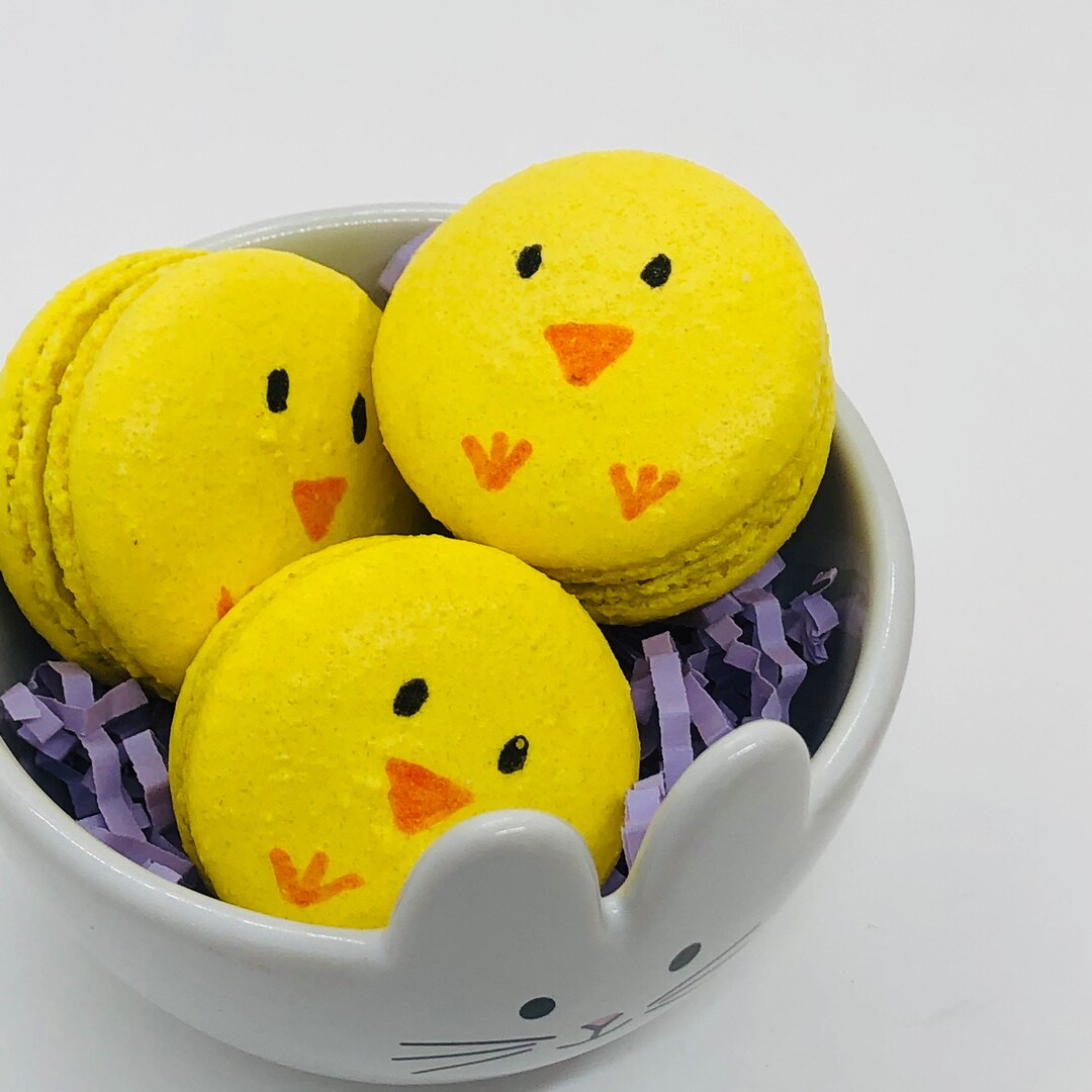 Chicks Easter Macarons (set of 6) - Etsy