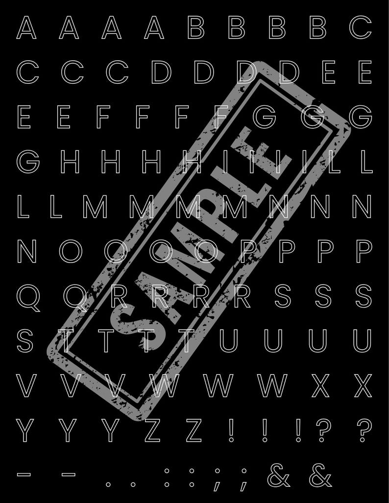 Outline Alphabet Letters - Etsy