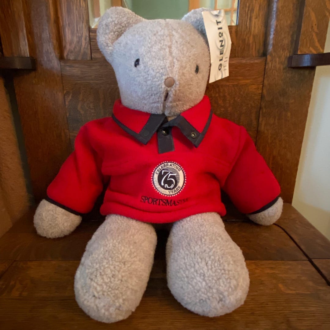 Vintage New Glenoit Berber Celebrating 75 Years Sportsmaster Teddy Bear ...