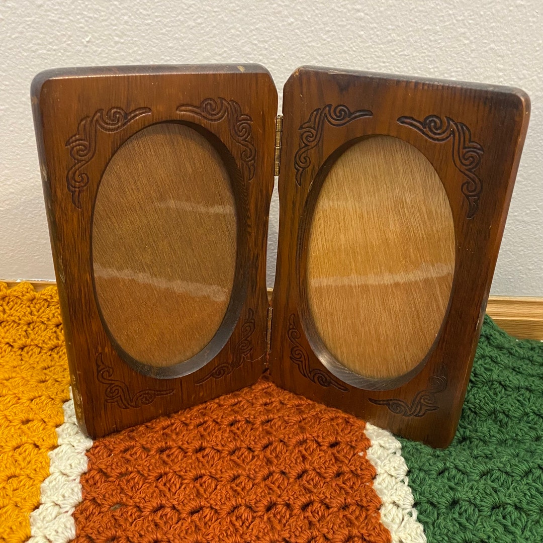 Vintage Wood Inlay Picture Frame - Etsy