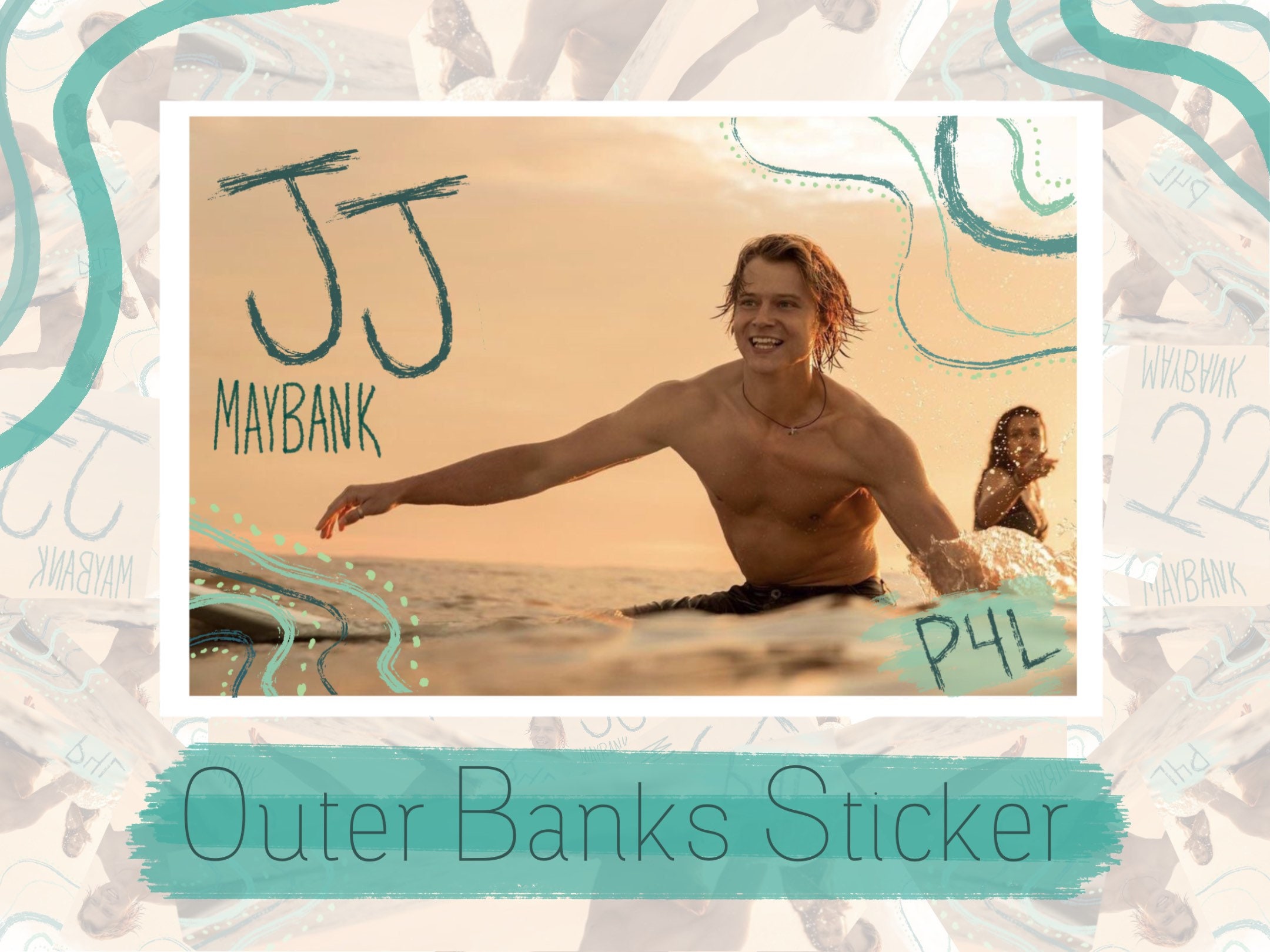 Outer banks sticker jj maybank outer banks jj Rudy pankow | Etsy
