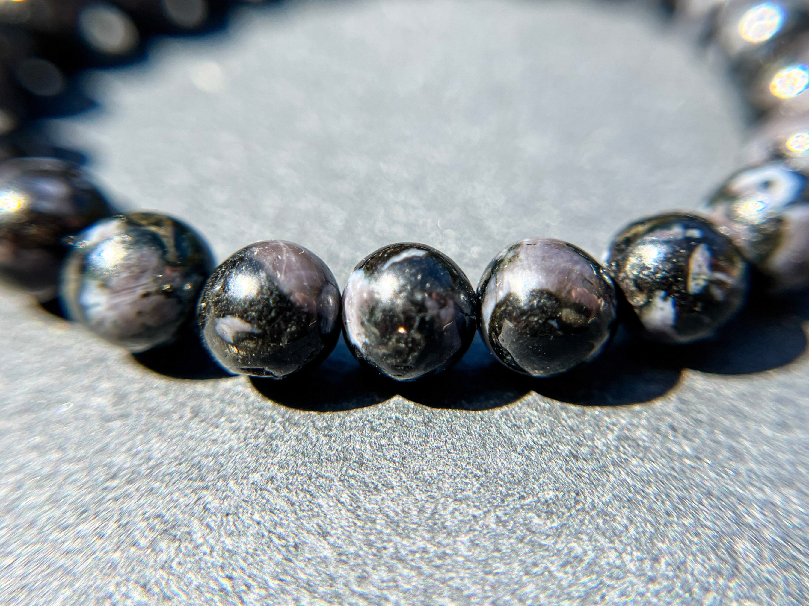AAA Indigo Gabbro Aka Mystic Merlinite 8mm Crystal Bracelet, Merlinite ...