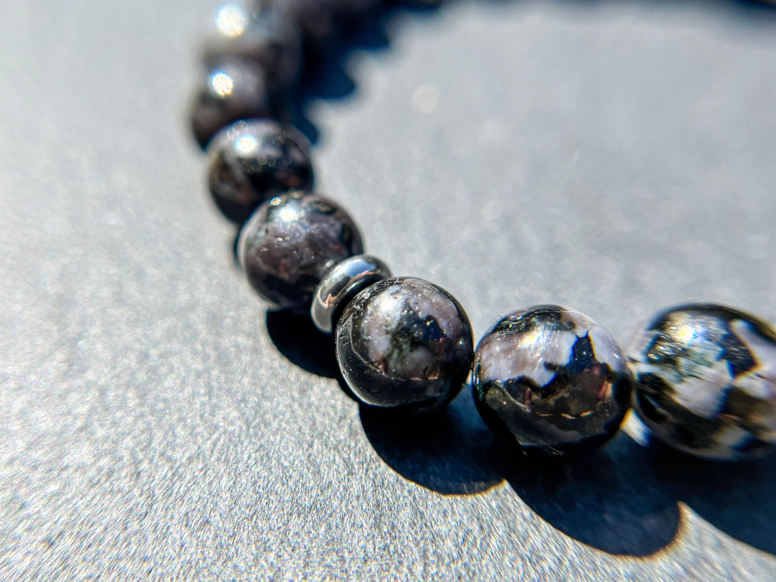 AAA Indigo Gabbro Aka Mystic Merlinite 8mm Crystal Bracelet, Merlinite ...