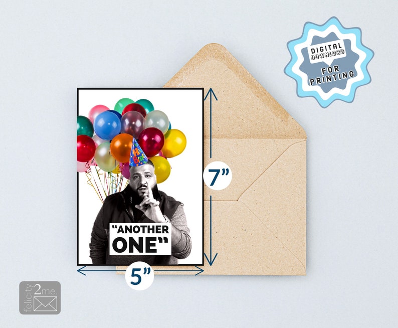 DJ Khaled PRINTABLE Birthday Card 7x5 Inch - Etsy