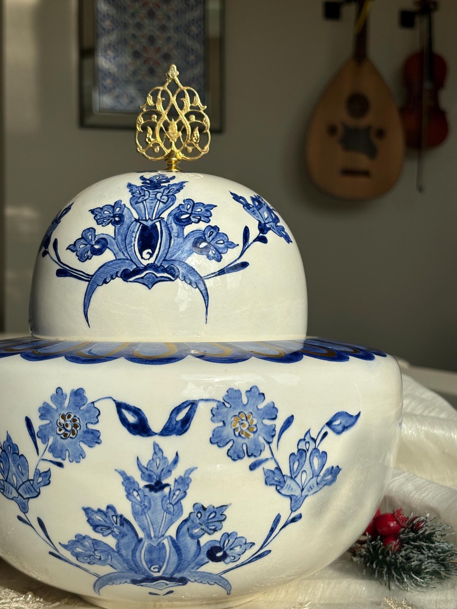 Turkish Handmade Tile Cube, Cini Ceramic Art, Traditional Decorative ...