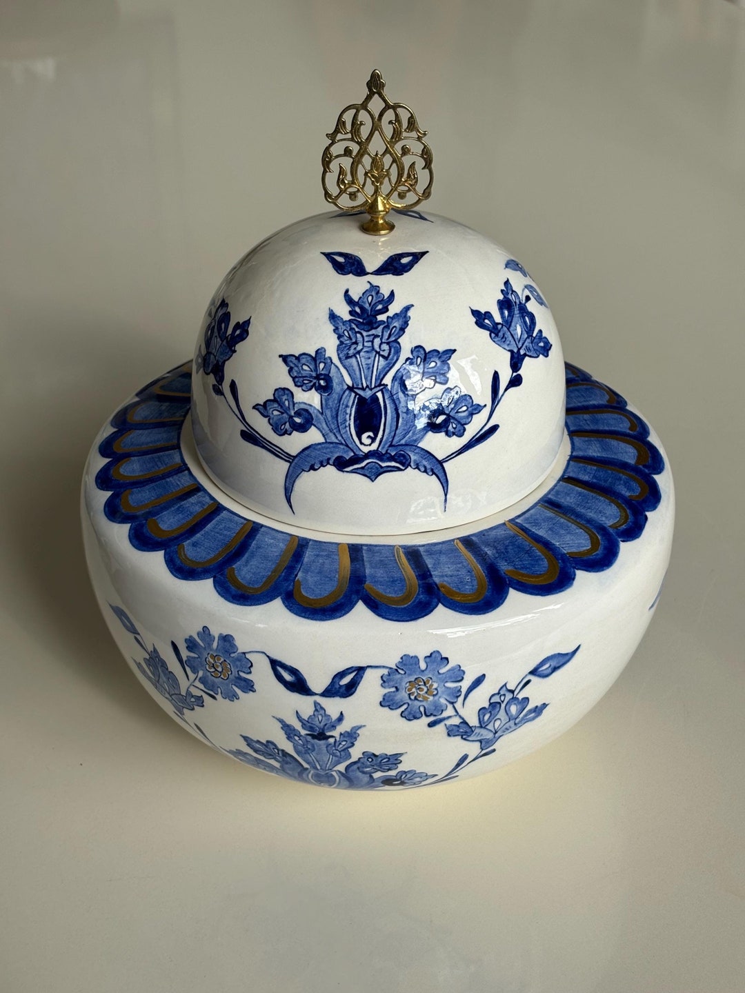 Turkish Handmade Tile Cube, Cini Ceramic Art, Traditional Decorative ...