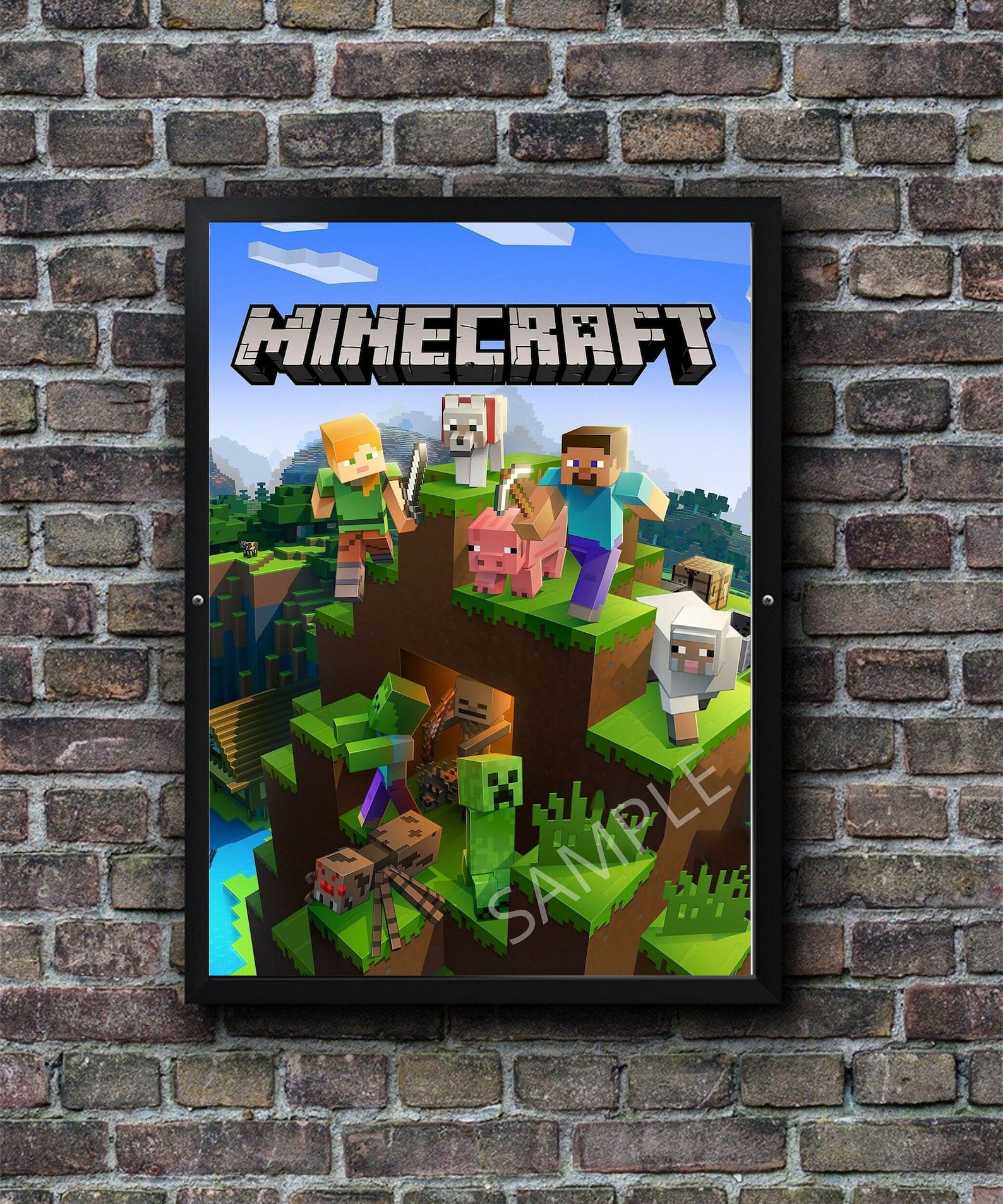 Minecraft Affiche A2 Jeu Mur Art Grand Chambre denfants | Etsy