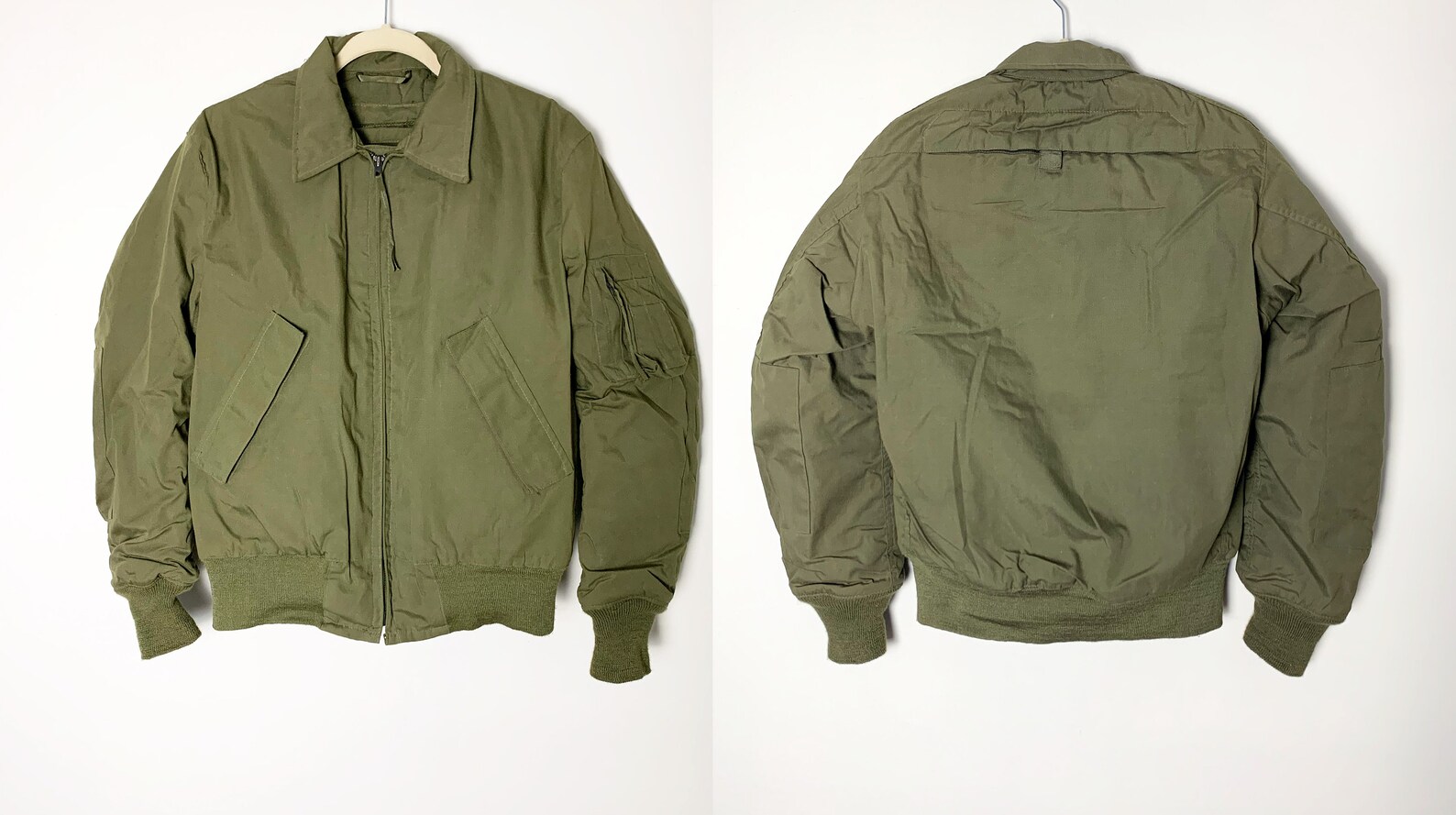 Vintage 70s OG 107 US Military Green Cold Weather Bomber Jacket Made in ...