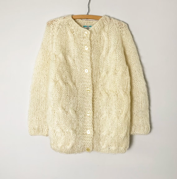 60s fuzzy mohair cardigan - Gem 60s fuzzy mohair cardigan - Gem